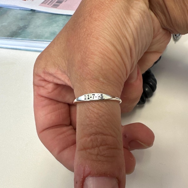 Roman Numerals Ring Custom Numerals Ring Personalized Wedding Date Ring ...