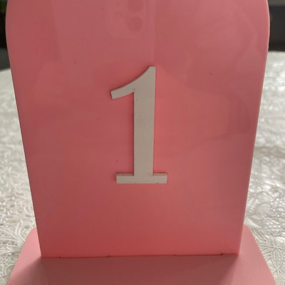 Peach Acrylic Table Numbers Wedding Table Decor Gold Table Numbers ...