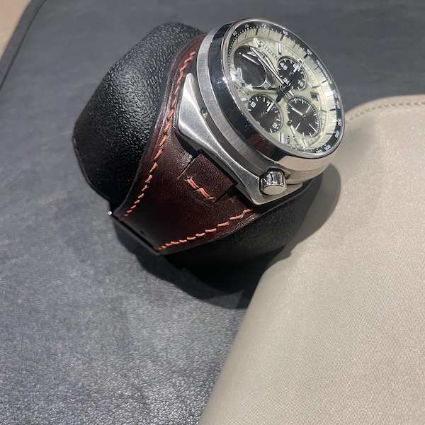 Custom Leather Watch Band, Leather Watch Strap, Genuine Leather Strap ...