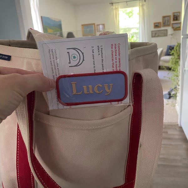 Embroidered Custom Iron-on Rectangle Name Patch - Etsy