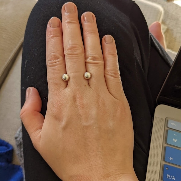 Chained Rings Gold, Double Chain Handcuff Rings, Gold Plated Knuckle ...