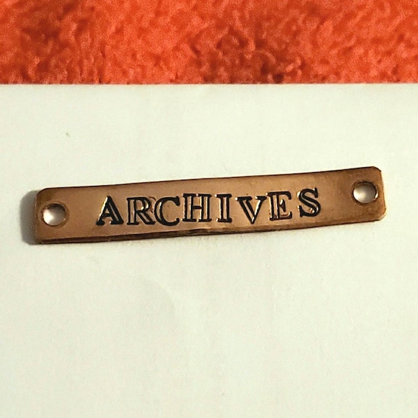 Custom Hand Stamped Metal Bracelet Charm: Personalized Tag - Etsy