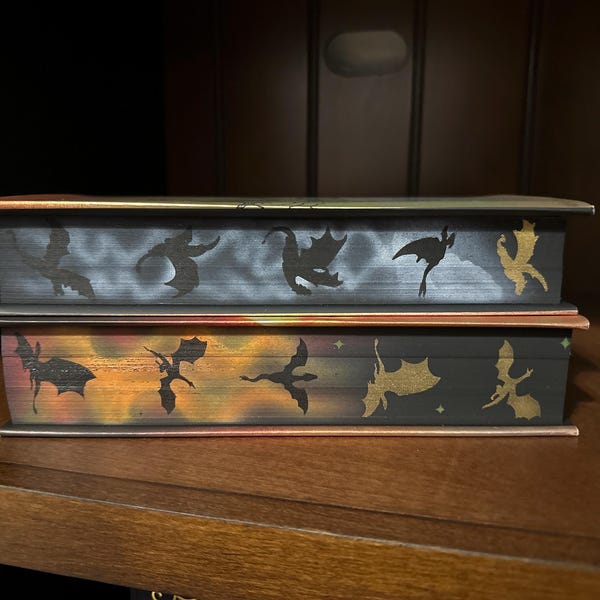 Fourth Wing & Iron Flame Sprayed Edges Set - Etsy