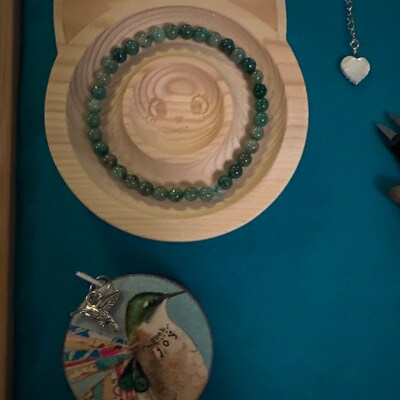 Alashan Agate Chubby Cat Charm Bracelet - Etsy