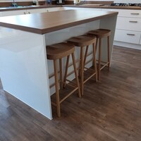 CLASSIC Oak Stool/ Handmade to Any Height/ Solid Oak Kitchen Island Bar ...