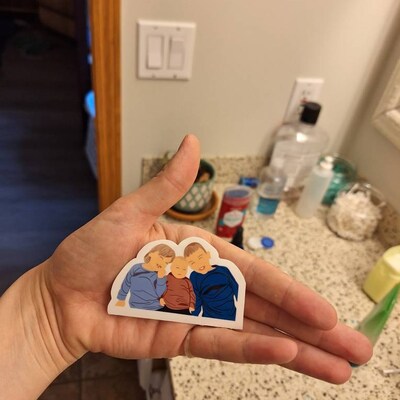 Personalized Stickers Matte or Glossy Minimal Custom Drawing Portrait ...