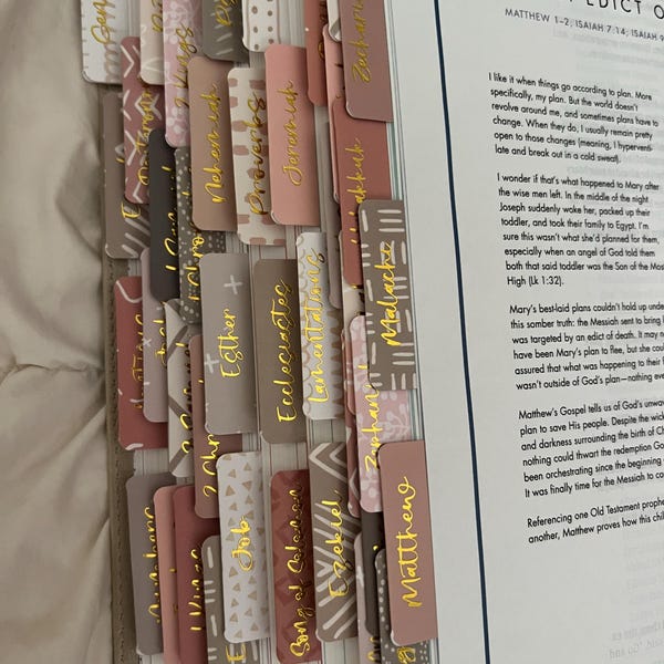 Bible Tabs | Laminated Bible Tabs | Tabs for the Bible | Pretty Bible ...