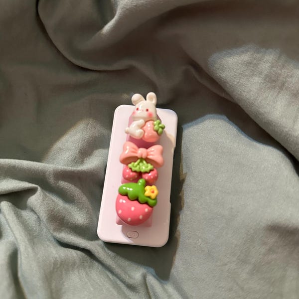 Cute Strawberry Kawaii Pink Cottagecore Collection Handmade Artisan ...