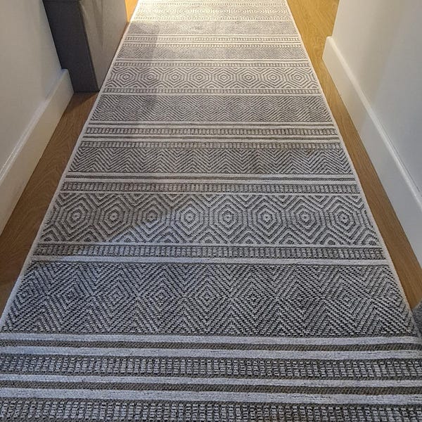 Custom Cool CHUNKY Rugs Runner for Home Decor, ECRU Cut to Size, LOOP ...