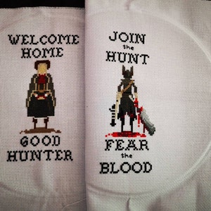 Bloodborne Plain Doll & Hunter Gamer Cross Stitch Patterns PDF Download ...