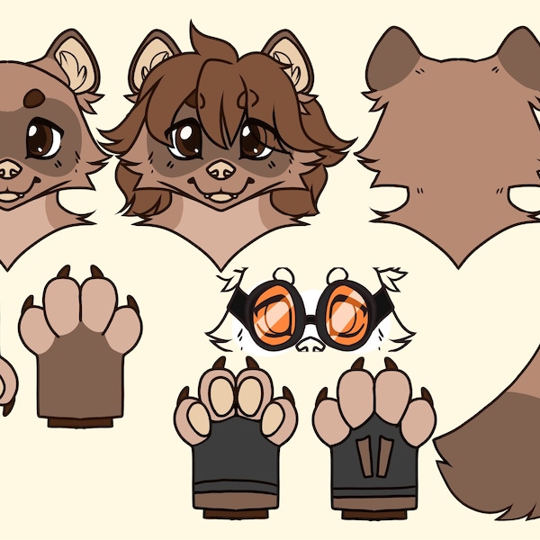 Custom Fursuit Partial Reference Sheet Commissions (NOT FURSUITS) - Etsy