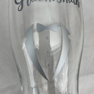 Personalised Pint Glass / Best Man Glass / Groomsman Gift / Wedding ...