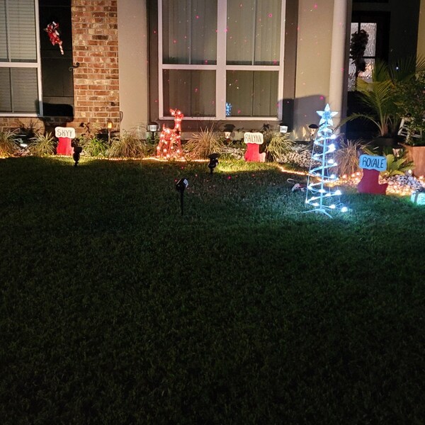 Christmas Yard Art, Christmas Stocking Yard Art, Outdoor Yard Art ...