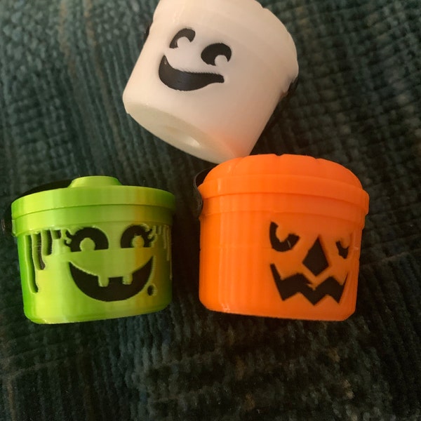 Straw Toppers Halloween Buckets With New Purple Vampire, Mummy ...