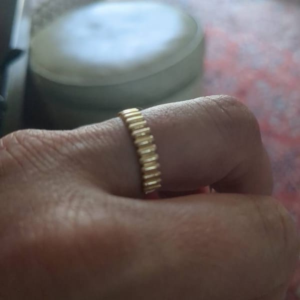 İconic Statement 14k Real Gold Ring, Women's Chunky Gold Ring, Wide ...