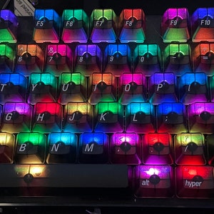 English & Japanese Dual Languages Backlit Keycaps Set for Mechanical ...