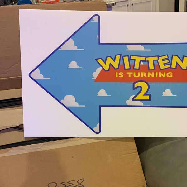 TOY STORY Arrow Sign, Party Sign, Toy Story Sign, Toy Story Sign ...