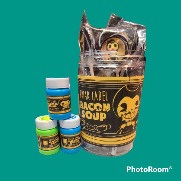 Bendy and the Ink Machine Bacon Soup Label - 2 Sizes. FREE Word Search ...