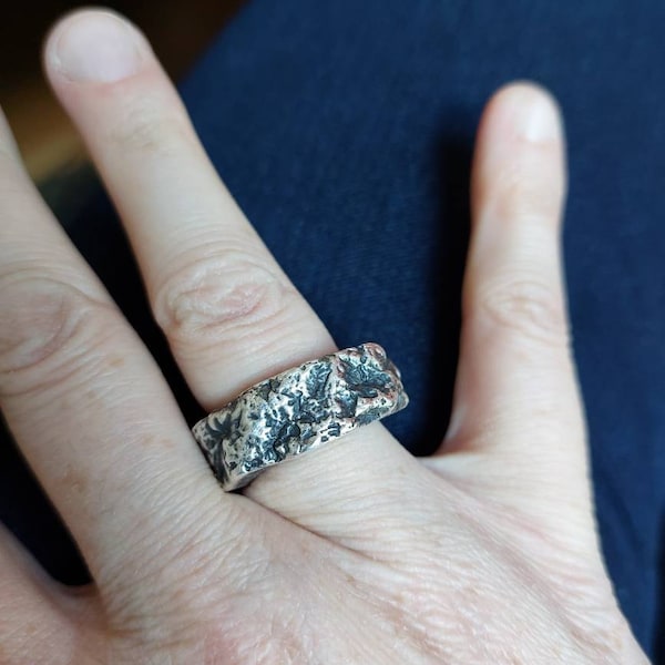 Heavy Mens Silver Ring, Mens Ring, Siver Mens Ring, Massive Ring, Raw ...