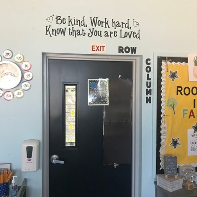 Be Kind, Work Hard, Know That You Are Loved, Inspirational Quote ...