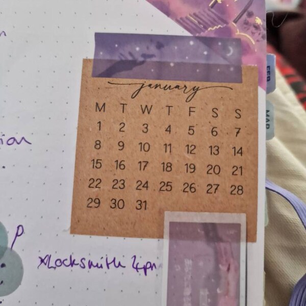 Months of the Year Planner Stickers, Torn Paper Stickers, Magazine ...