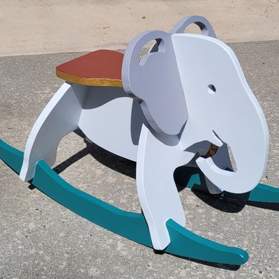 Elephant Kids Rocking Horse - Etsy