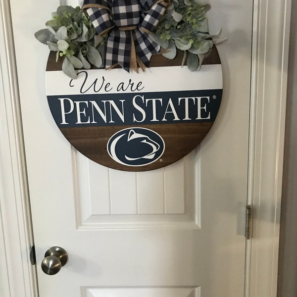 We Are Penn State Door Hanger Penn State Sign We Are Sign Penn State ...