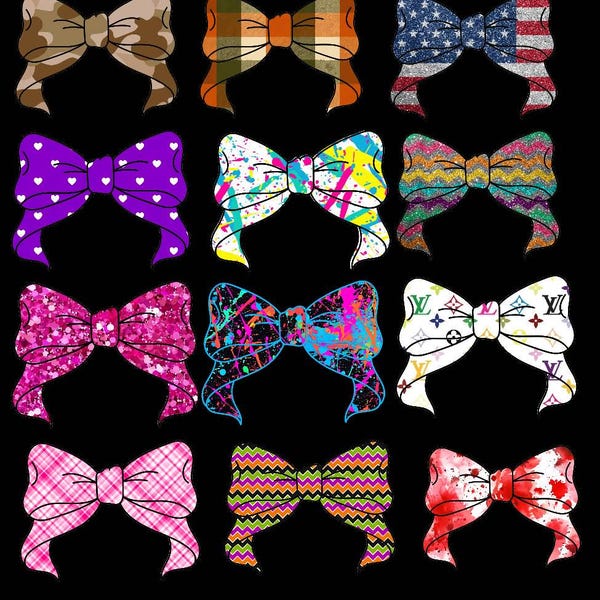 Ribbon Bow Svg Bundle, Ribbon Svg, Bow Svg, Hair Bow Svg, Bow Tie Svg ...