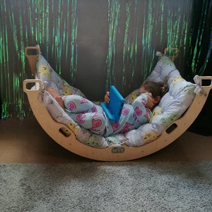 Kids Climbing Arch With Pillow Set, Large Size Montessori Arch Climber ...