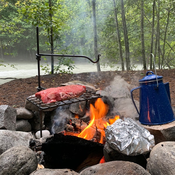 The Original Grill Mini Fire Anchor. Camping. Swing Arm. Outdoor ...