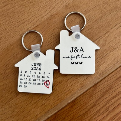 Personalised Couples Keyring, Custom Heart Keyring, Gift for Her, Gift ...