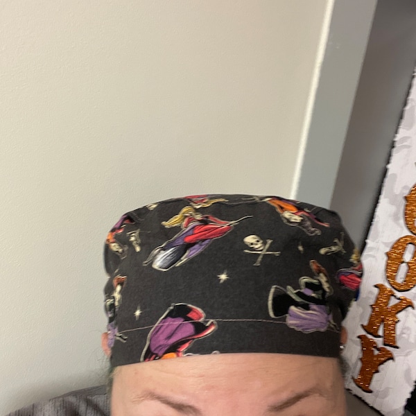 Skeleton Skull Modern Surgical Scrub Cap With Buttons, Nurse Cap ...