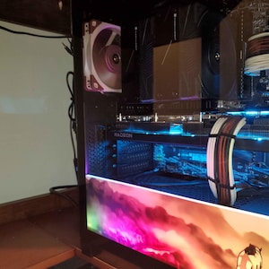 Custmoized Silver Mirrored RGB Gpu Backplate Pc Case Panel Argb Edge ...