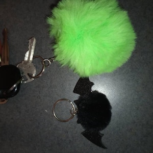 Cute Fuzzy Bat Keychain Gothic Purse Charm A Must-have Witchy Accessory ...