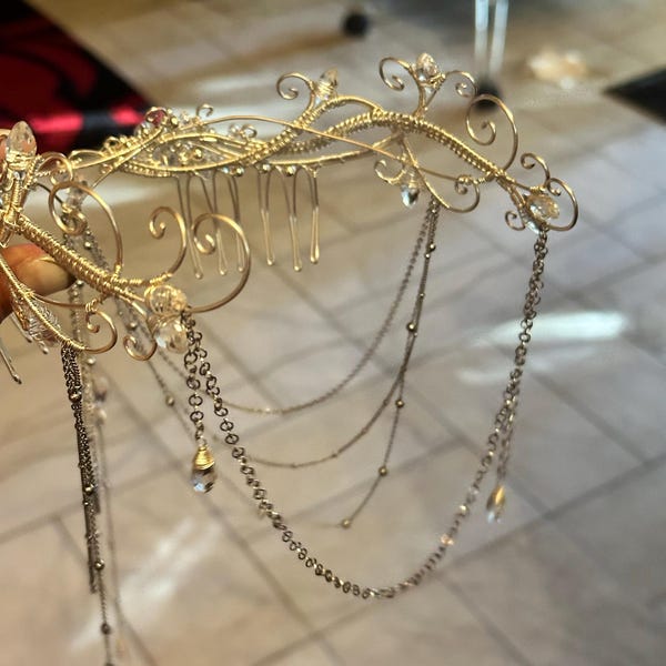 Delicate Elven Tiara, Wedding Circlet, Elf Coronet, Wedding Accessories ...