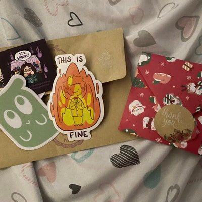 Aziraphale 'THIS IS FINE' 3 Inch Sticker - Etsy