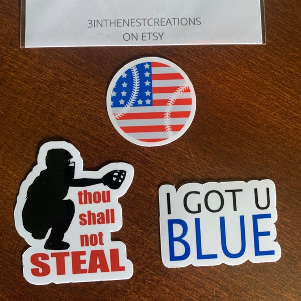 I Got U Blue Sticker, Catcher's Mask, Helmet Sticker, Umpire Sticker ...