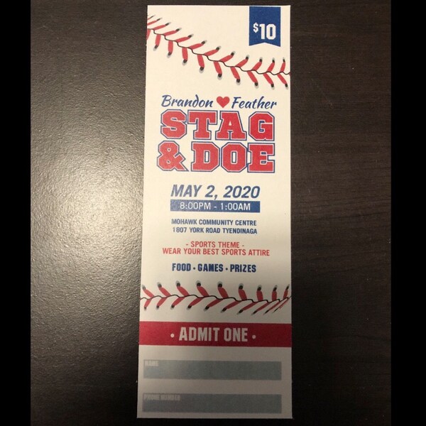 Rustic Vine Stag & Doe Ticket // Rustic Jack and Jill Ticket - Etsy