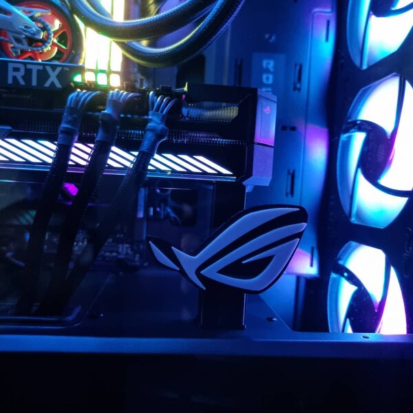 Anti-sag GPU Support Riser With Custom 3D Printed Badges (swappable) - Etsy