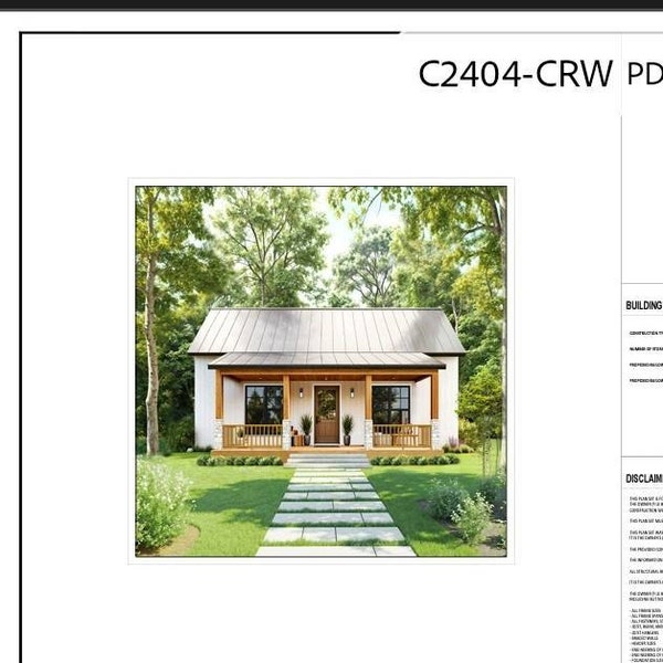 31'x21' Tiny House Plans 1bedroom Cabin - Small Cottage House Design ...