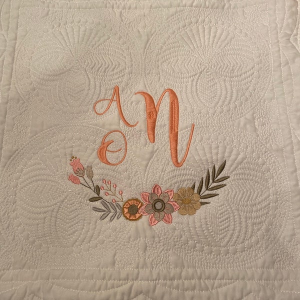Frame Flowers Machine Embroidery Design, Flower Wreath Embroidery ...