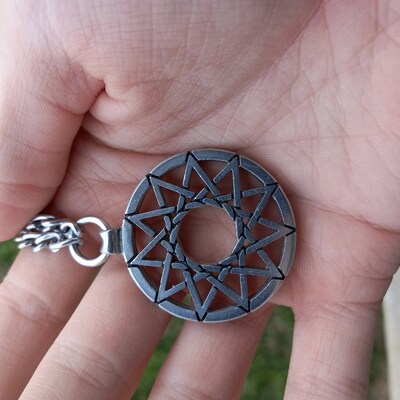 Black Metal Trident Pendant Lucifer Thelema Necklace Satanic - Etsy