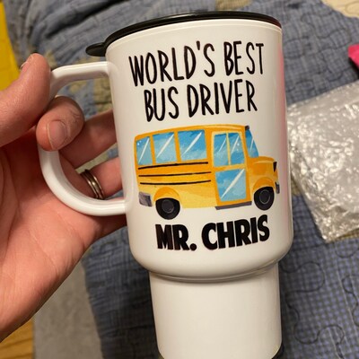 School Bus Driver Mug, Bus Driver Travel Mug, Bus Driver Gift, 1 Bus ...