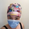 UNISEX SCRUB CAP Featuring Sriracha Hot Sauce Print With Whimsy Peppers ...
