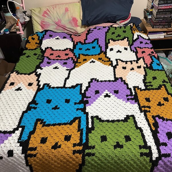 Creepy Skull Middle Finger Pattern and Graph C2C & Tapestry Crochet ...