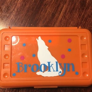 Personalized Pencil Box School Supplies Plastic School Box Crayon Box ...