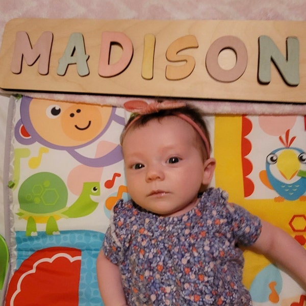WOODEN NAME PUZZLE - 010101 - Personalized Name Puzzle - Full Color ...