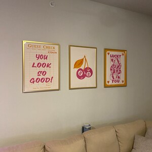 Custom Guest Check Art Print, Preppy Wall Art, Dripping Paint Effect ...