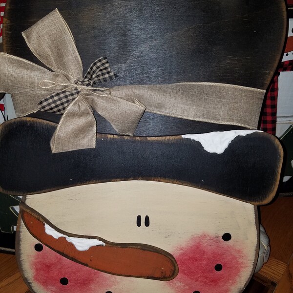 Wood Snowman Door Display/hanging Snowman/ Made per Order Not Ready to ...