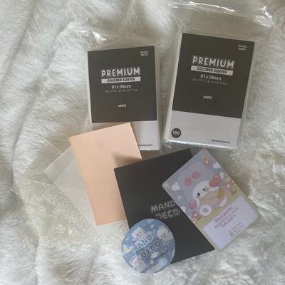Colored Photocard Card Sleeves Double Sleeve Kpop Photocard Card ...